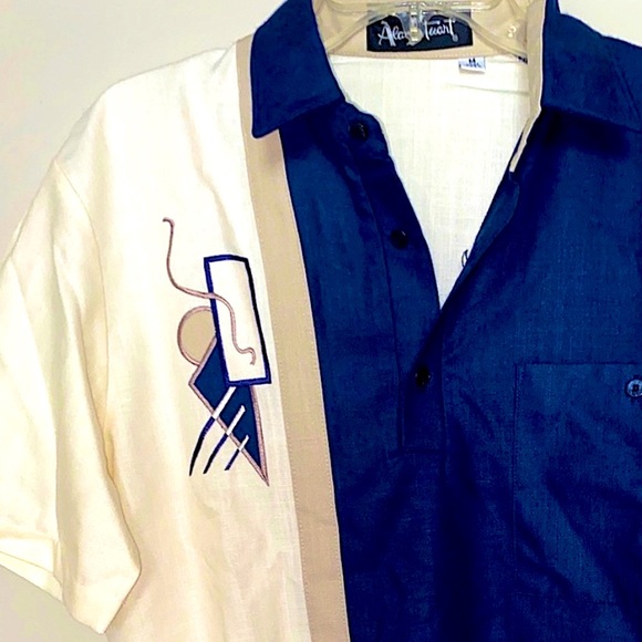 Alan Stuart | Shirts | Vintage Alan Stuart Shortsleeve Linen Buttonup ...